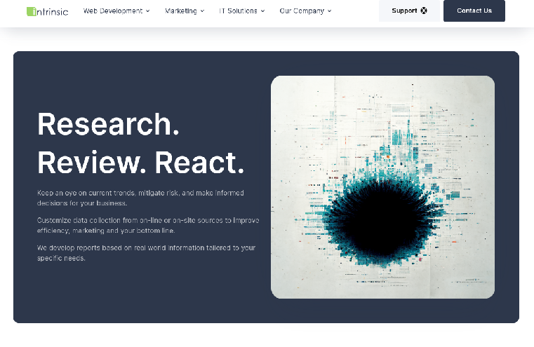 Data Analysis | Research, Review, React - Intrinsic Marketing